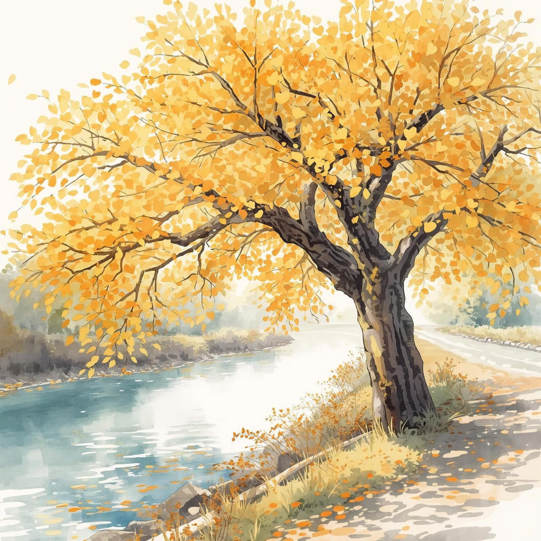 水彩画風美しい紅葉の景色20PNG - pink-hanaikada - BOOTH