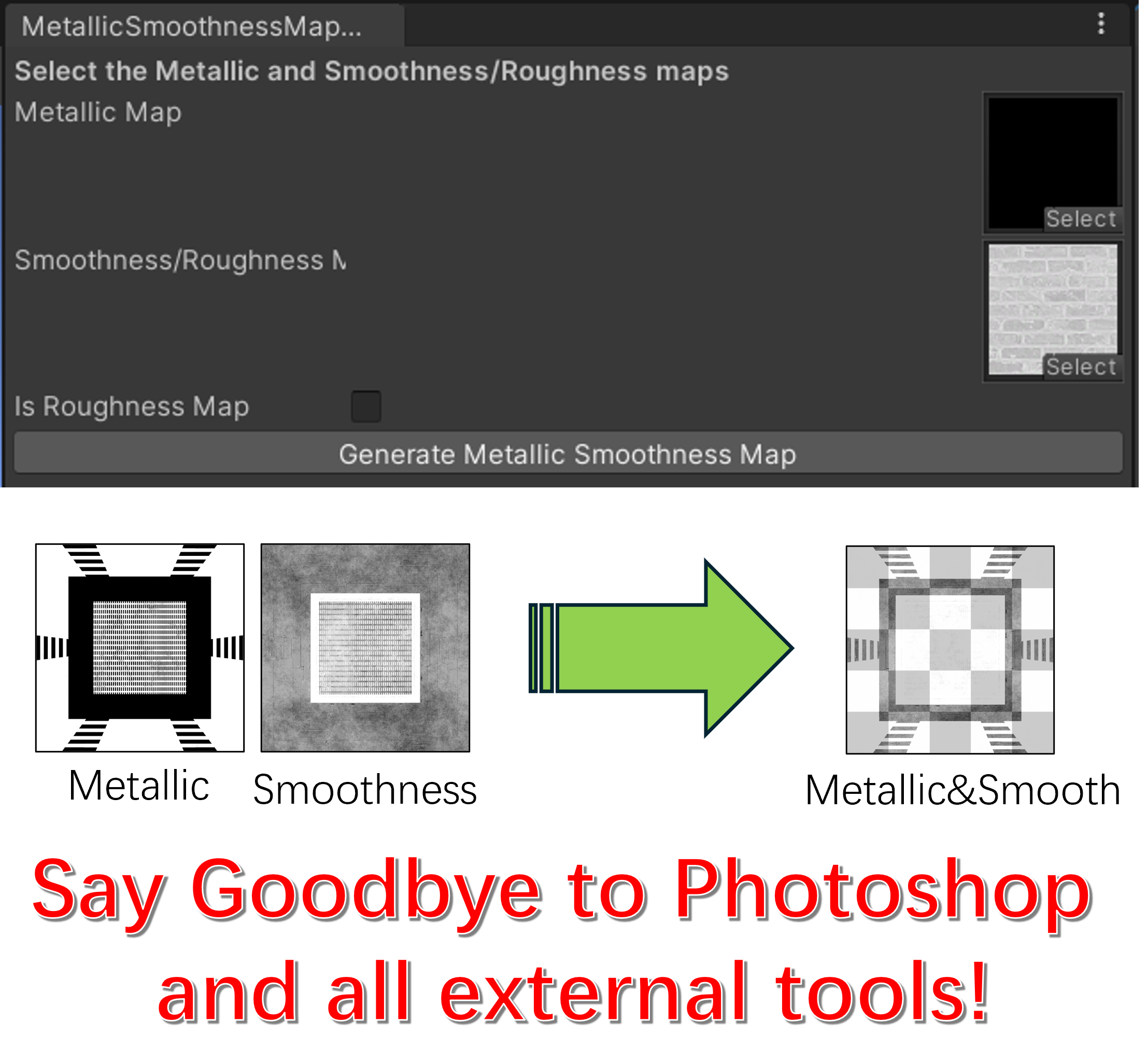 【Free】 UnityEditor Metallic Smoothness Map Combiner Script - 垂記冰室 - BOOTH