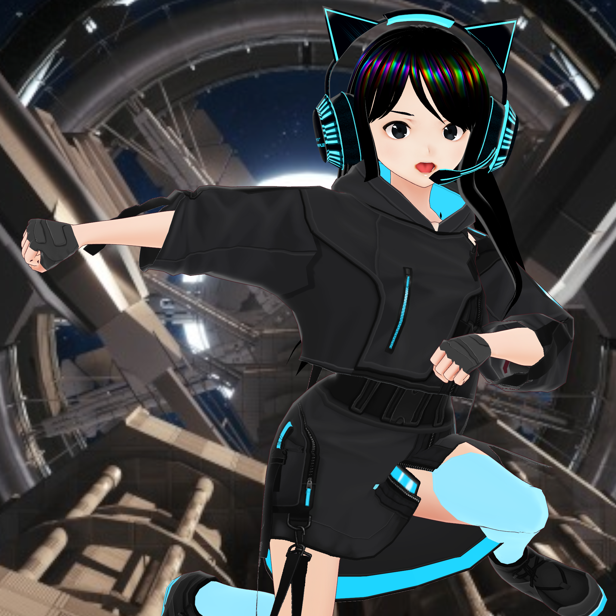 サイバーヘッドホン Cyber Headphones (おまけエミッションバージョン入り) - Ringo🍎🍎🍎 - BOOTH