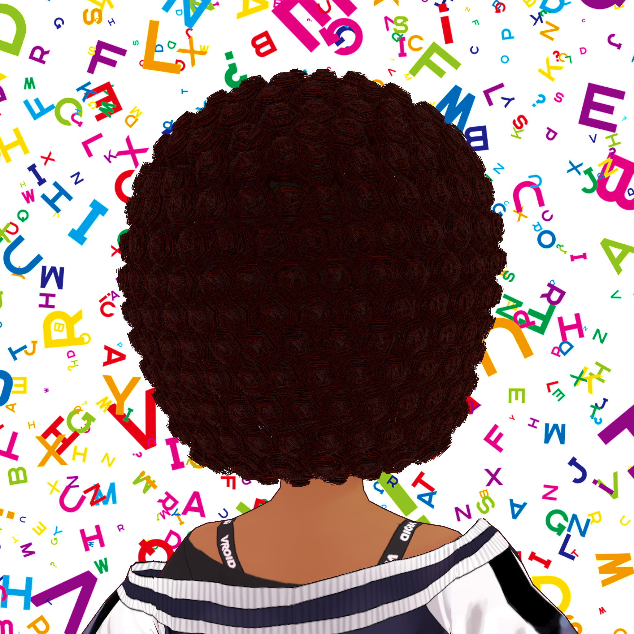 VRoid髪型アフロ Afro hairstyle for VRoid - Ringo🍎🍎🍎 - BOOTH