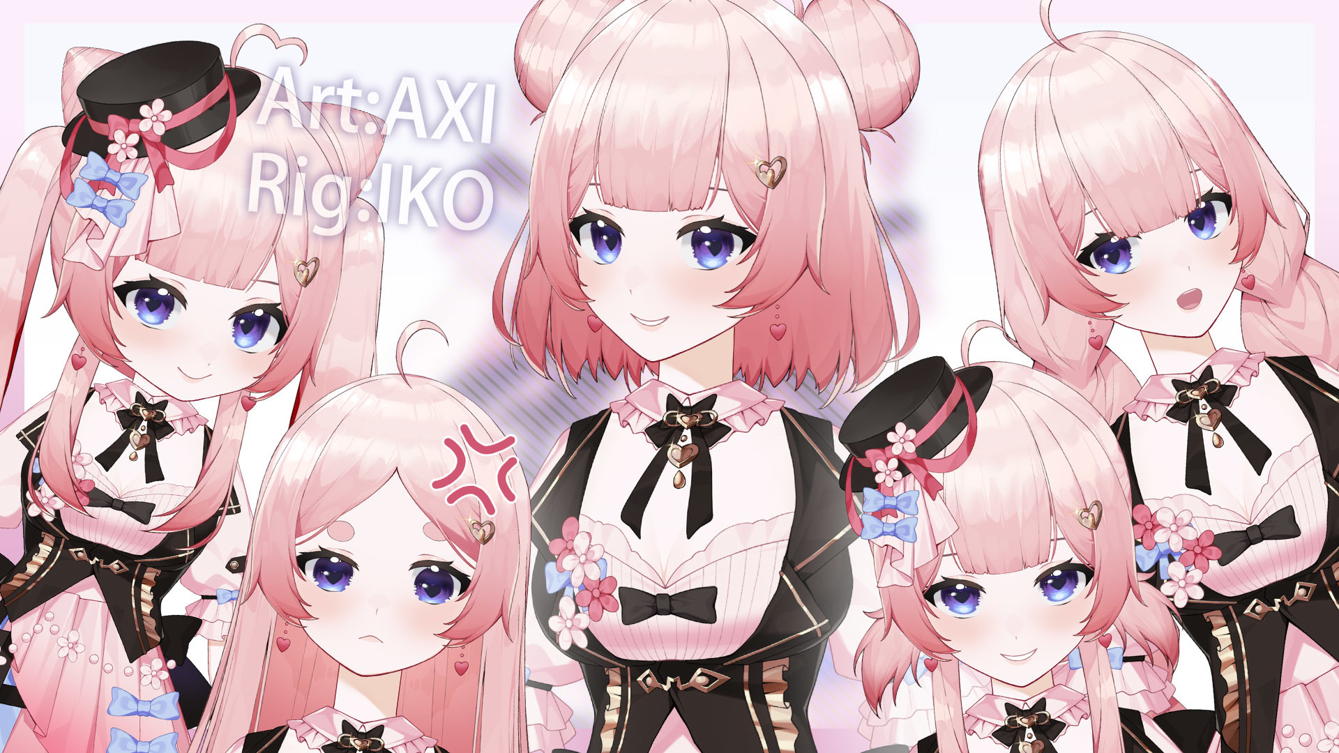 Live2d model ピンクアイドルモデル【VtubeStudio】premade male vtuber model - ikoiko ...