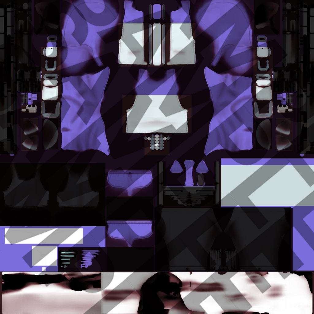 Moko Purple Recolor - RuriVRChat - BOOTH