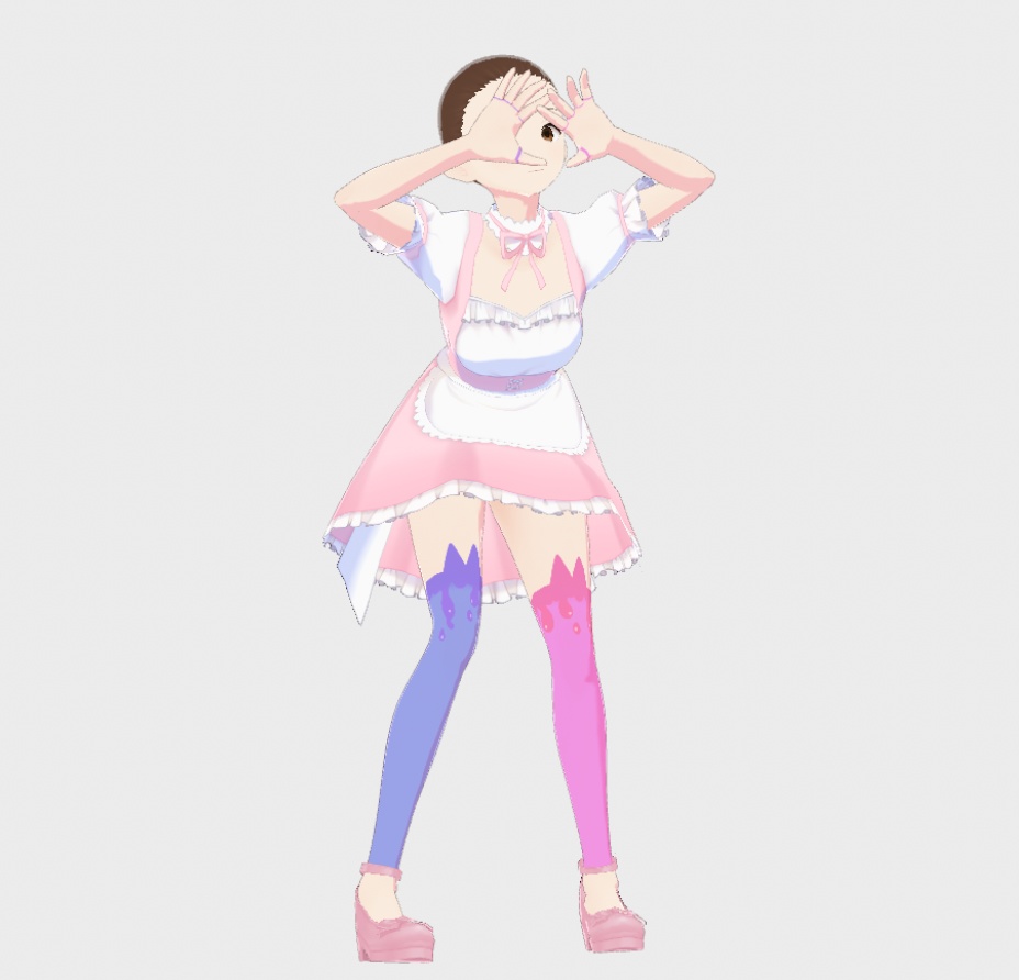 Cute Slimey Kitty Stockings - Free Vroid Body Texture - noroi - BOOTH