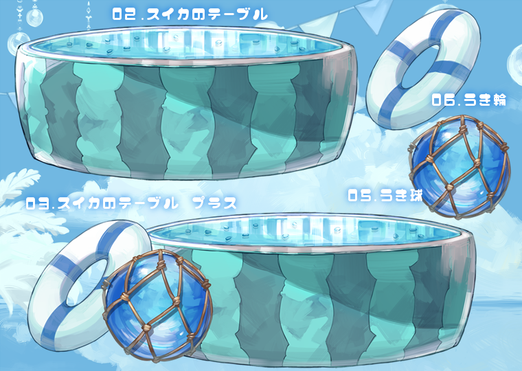 【背景&アイテムセット】SUMMERVACATION！ - Norah's Pot - BOOTH