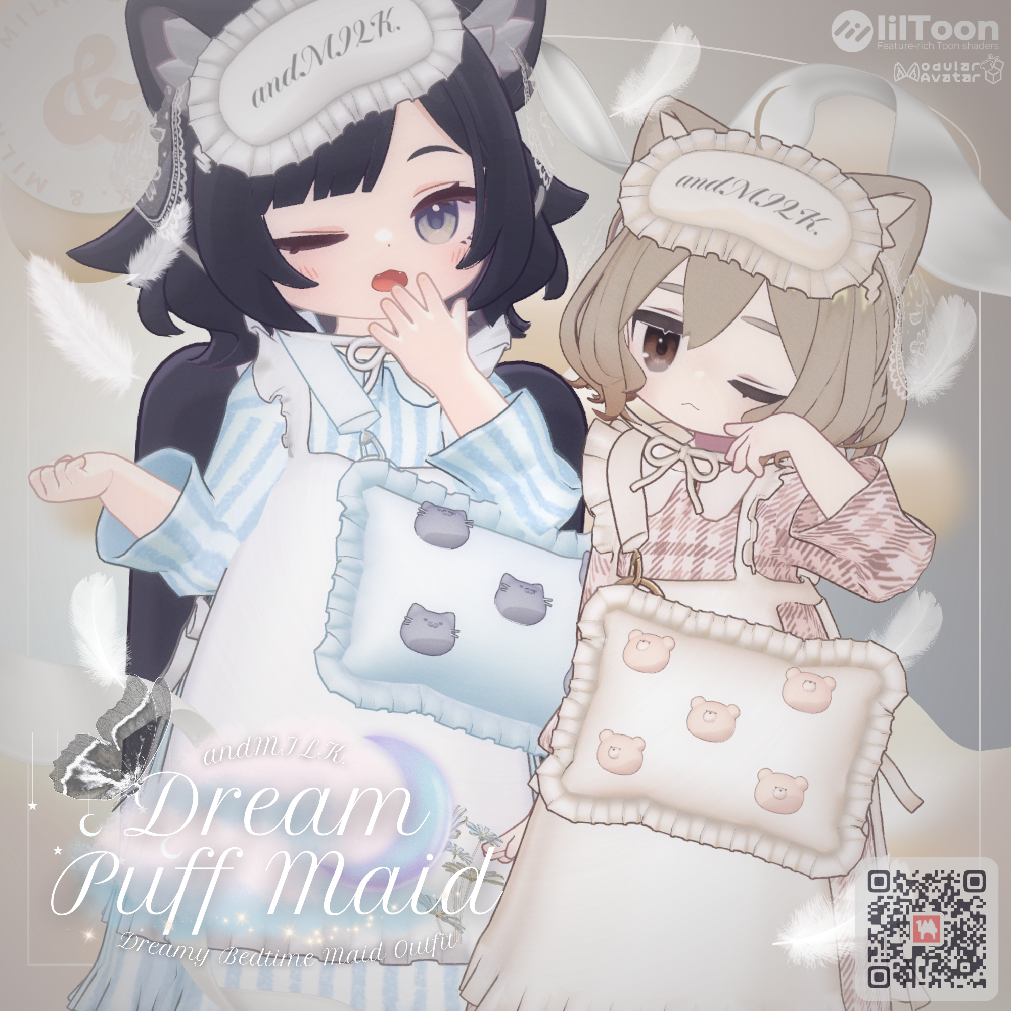 【5アバター対応】Dream Puff Maid【#andMILKvrc】 - and MILK. - BOOTH