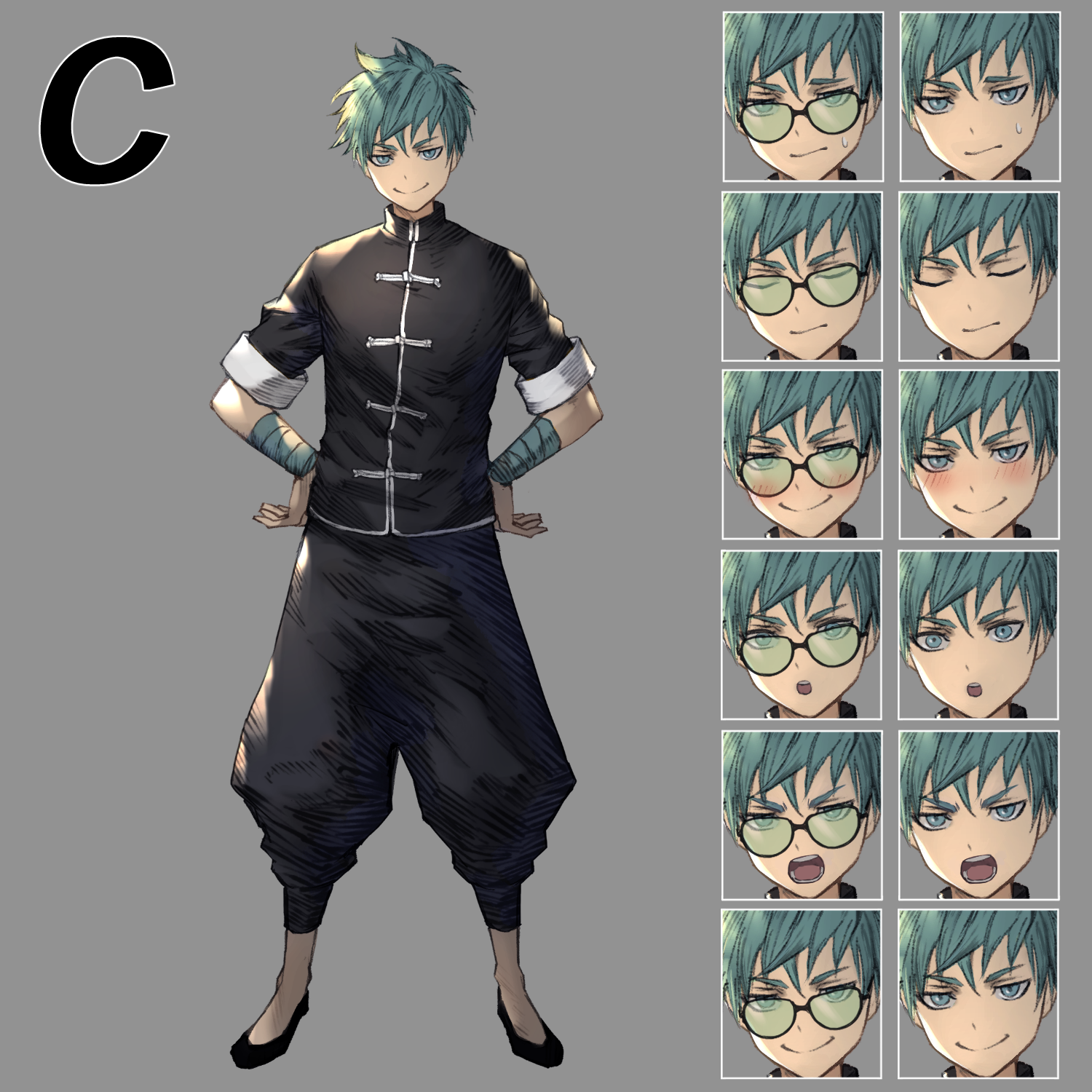 立ち絵素材02(チャイナ服男子) - SAN - BOOTH