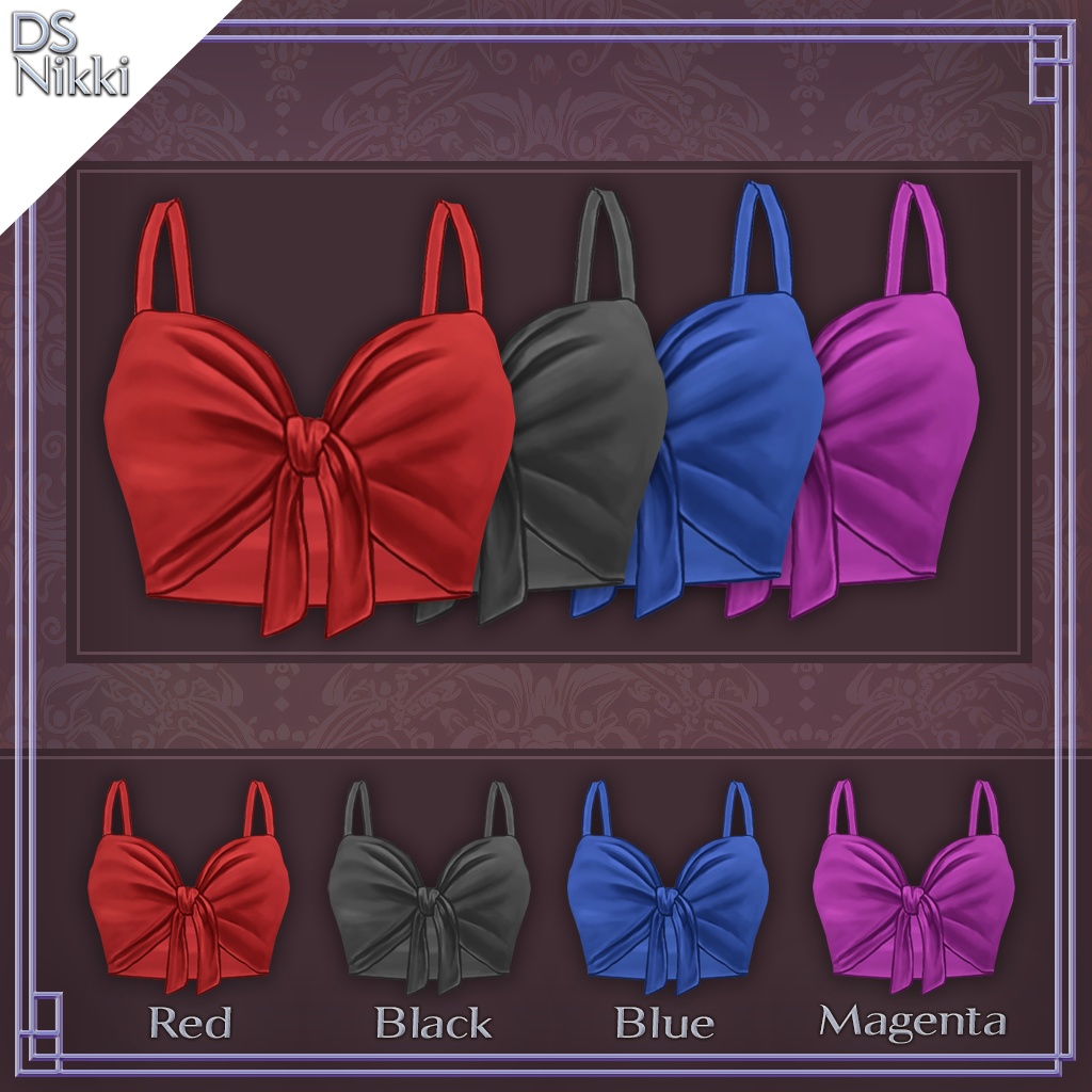Vroid Tie Front Tank Top Colors Set Textures - Dreamstate Nikki - BOOTH
