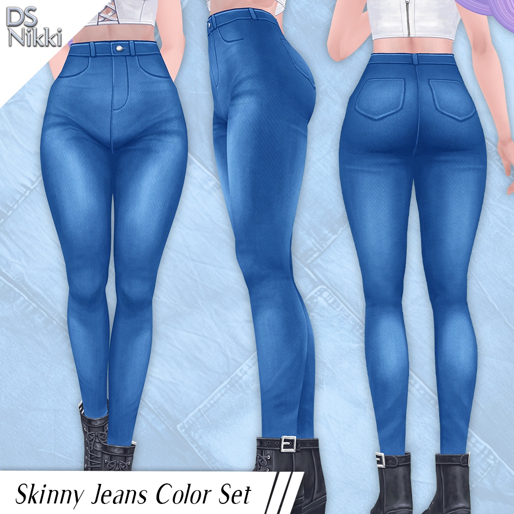 Vroid Skinny Jeans Colors Set Textures - Dreamstate Nikki - BOOTH