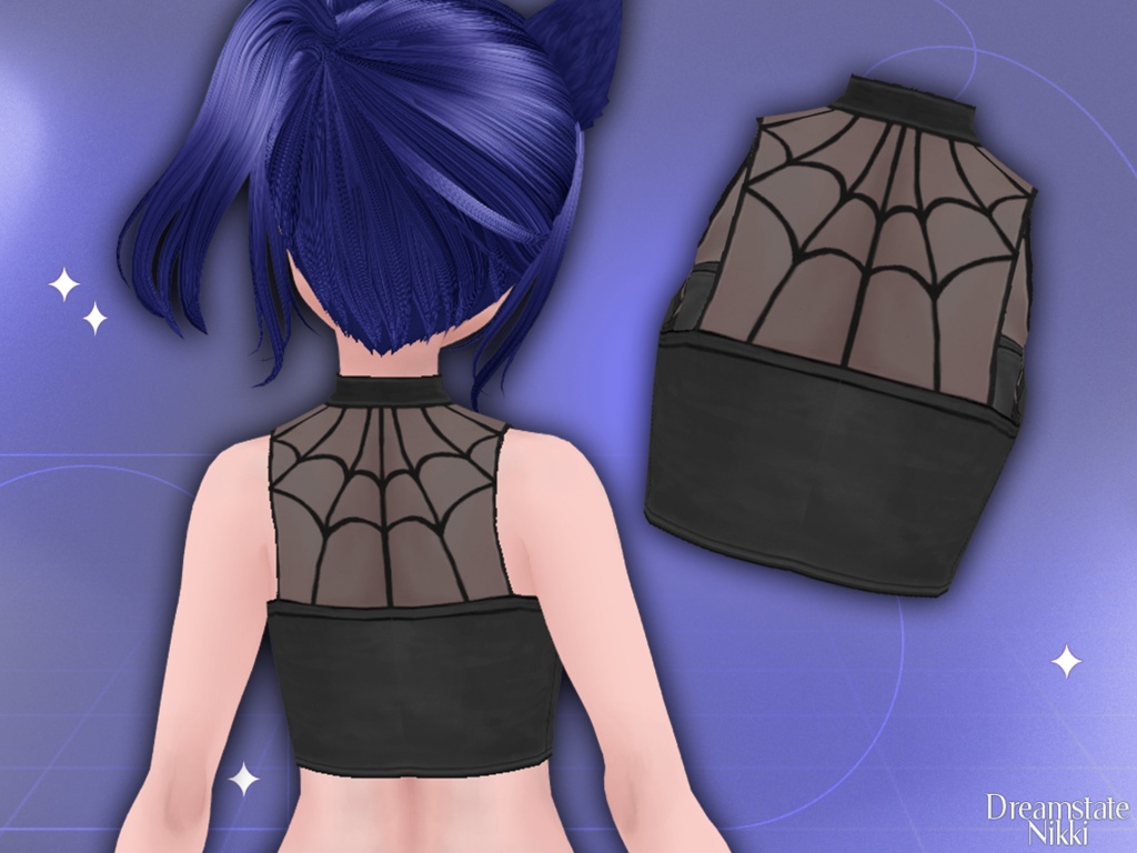 VRoid Halloween Spider Web Top Texture - Dreamstate Nikki - BOOTH