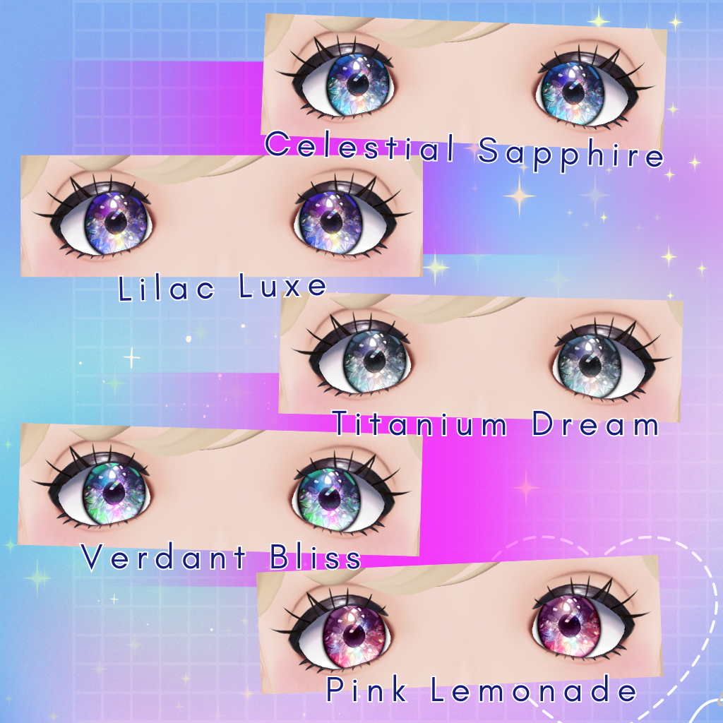 VRoid Iridescent Iris Eye PNG Texture Pack - Vtuber Assets for ...
