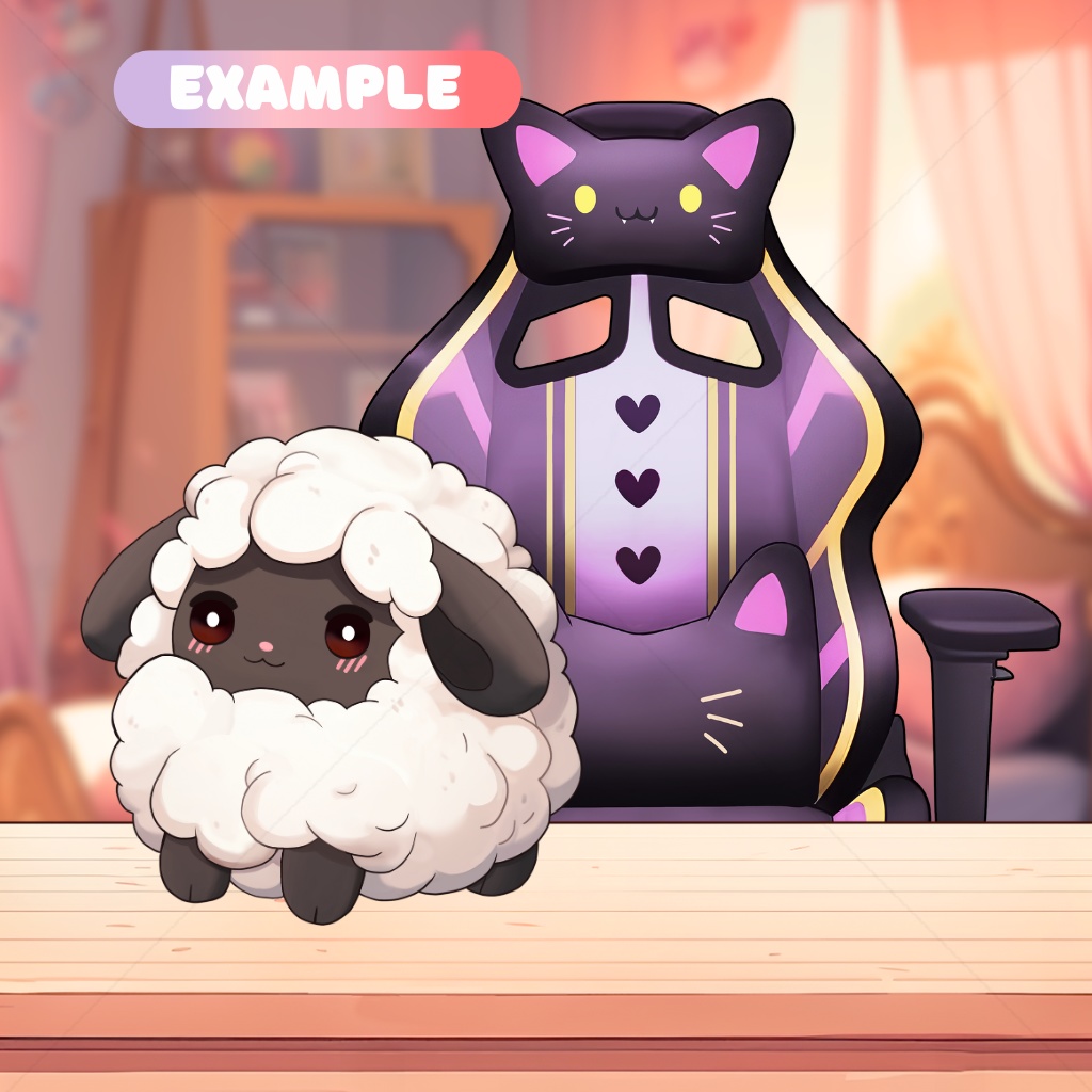 Animated Cute Lamb Streamer Pet Pal Asset - Vtuber Companion Streaming ...