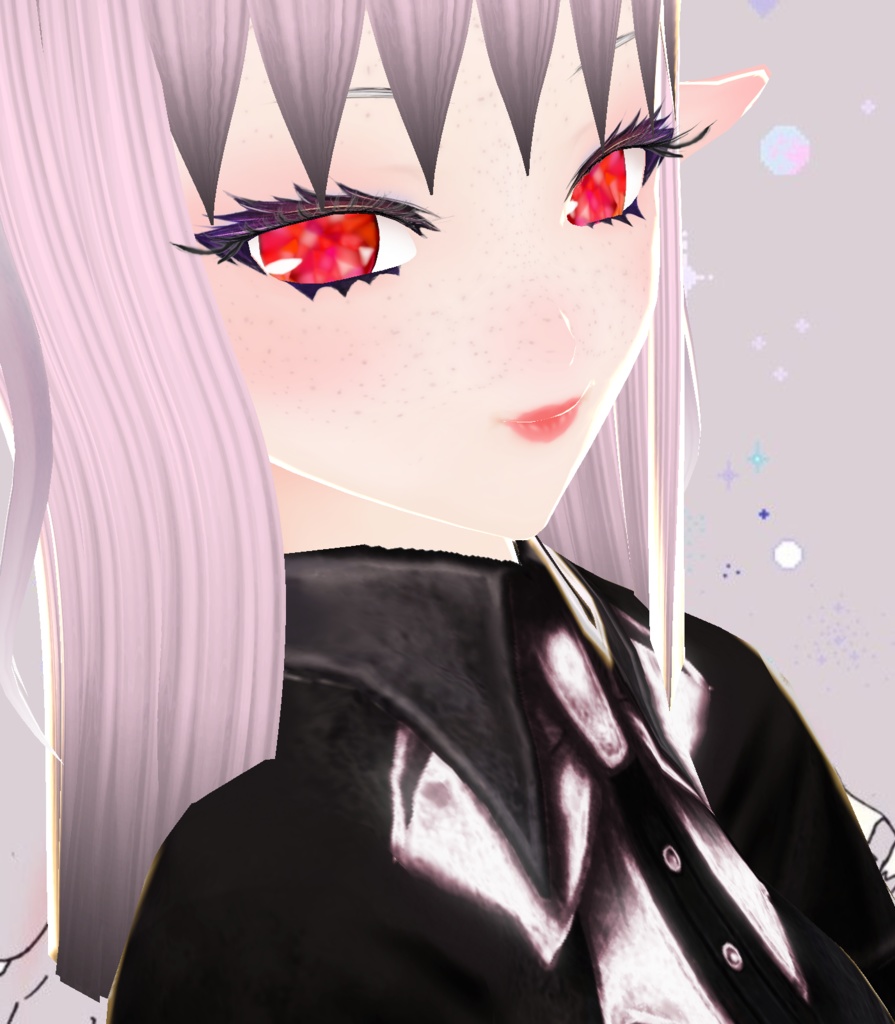 Vroid ruby eyes and freckle layer - StrawberieMochi - BOOTH