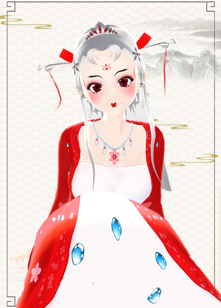 Vroid Vtuber Adoptable Hanfu - StrawberieMochi - BOOTH