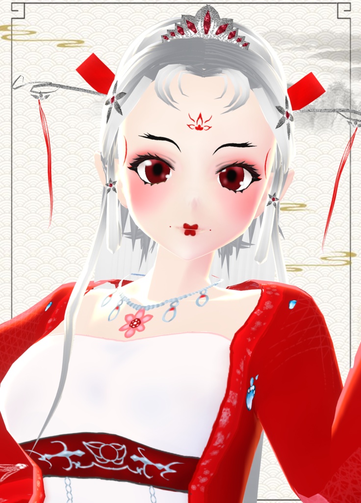Vroid Vtuber Adoptable Hanfu - StrawberieMochi - BOOTH