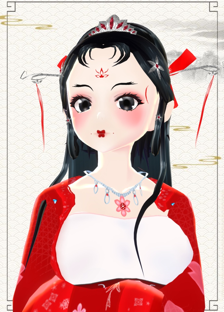 Vroid Vtuber Adoptable Hanfu - StrawberieMochi - BOOTH