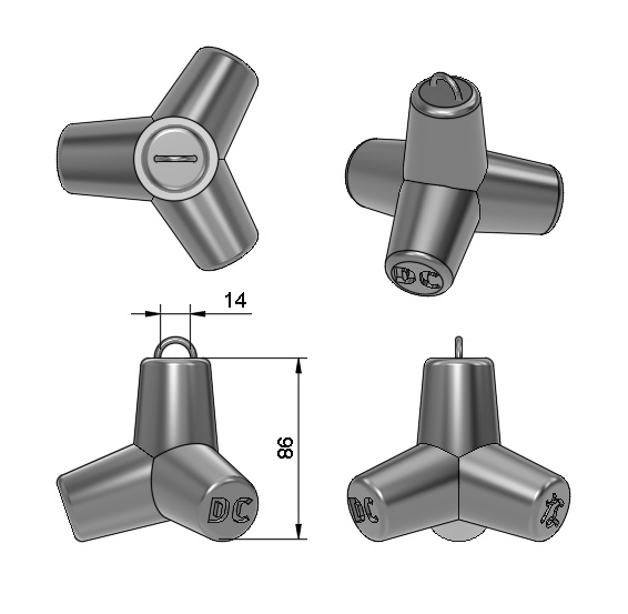 テトラポット.stl FDM可 - プラメカニカ - BOOTH