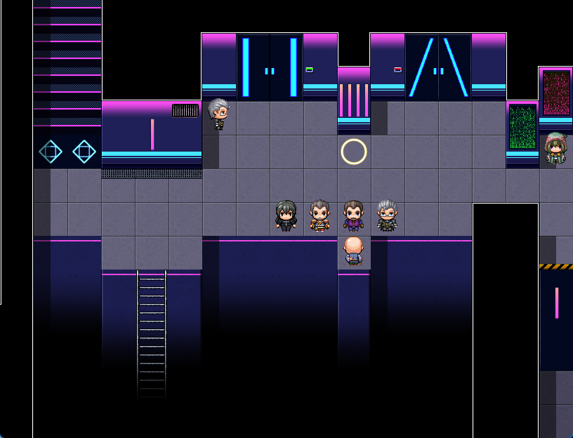 RPGツクールMV・MZ用 マップチップ・タイルセット02 『ナイトクラブ・SF・サイバーパンク・秘密基地・闇カジノ』 - qlsddc - BOOTH