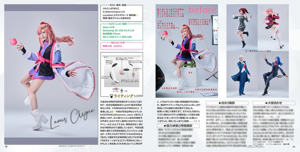 コスプレ写真の思い出解説本 ライティング レタッチ Evoto等 - ke-taro - BOOTH