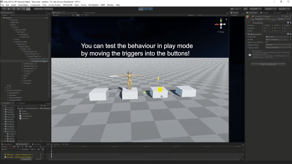 [VRChat] AVATAR Touch-based Inventory Generator Scriptアバターのインベントリを作っての ...
