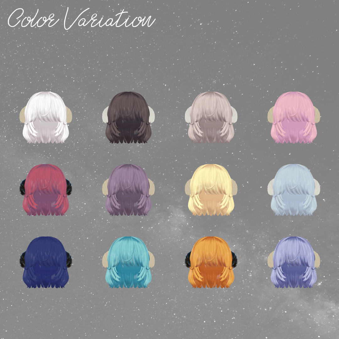 Aries hair おひつじ座ヘア【VRChat】 - VAlice - BOOTH