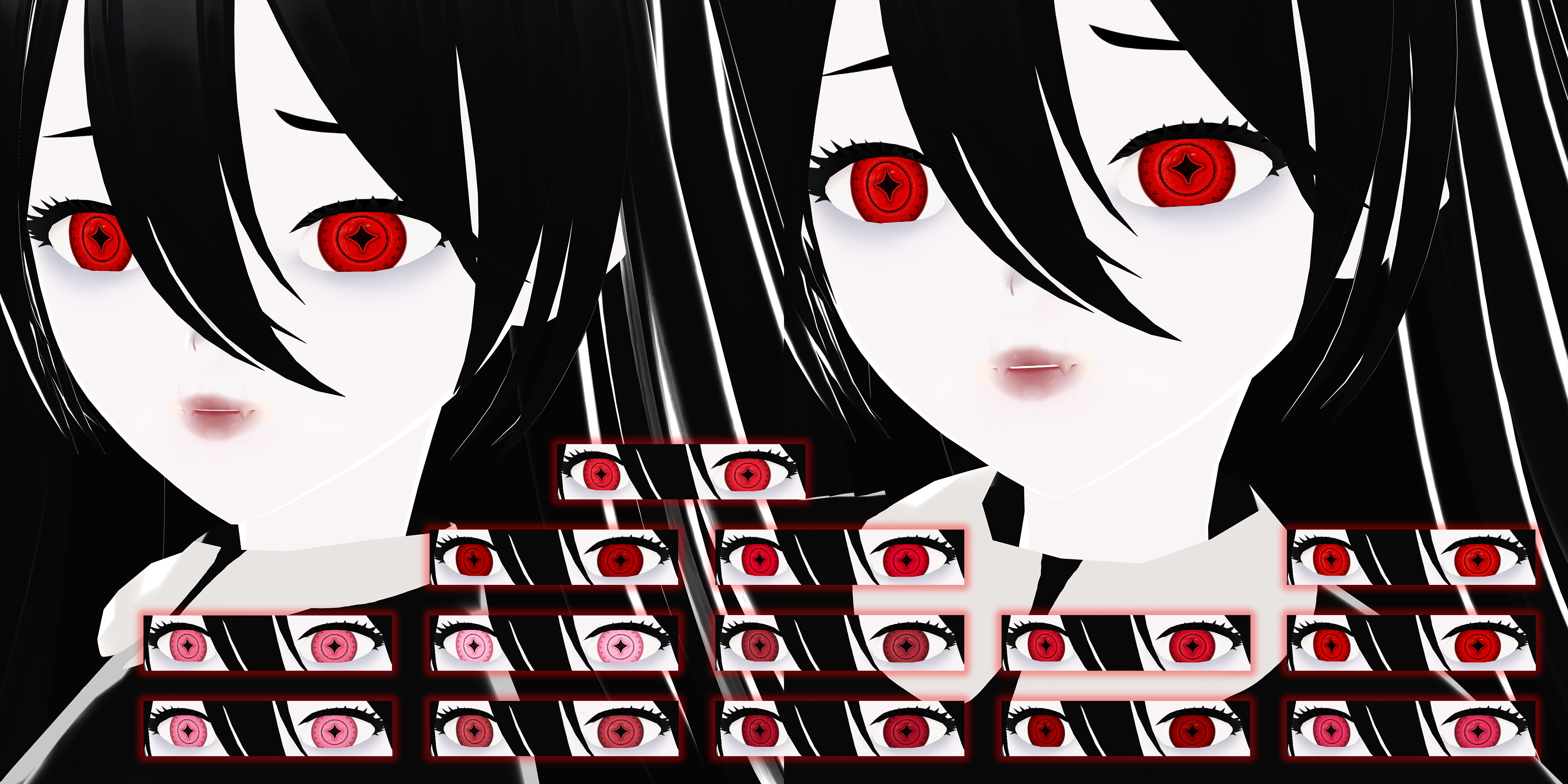 【VRoid】Vampire eyes collection「red」 - Kyuuketsuki janai desu - BOOTH