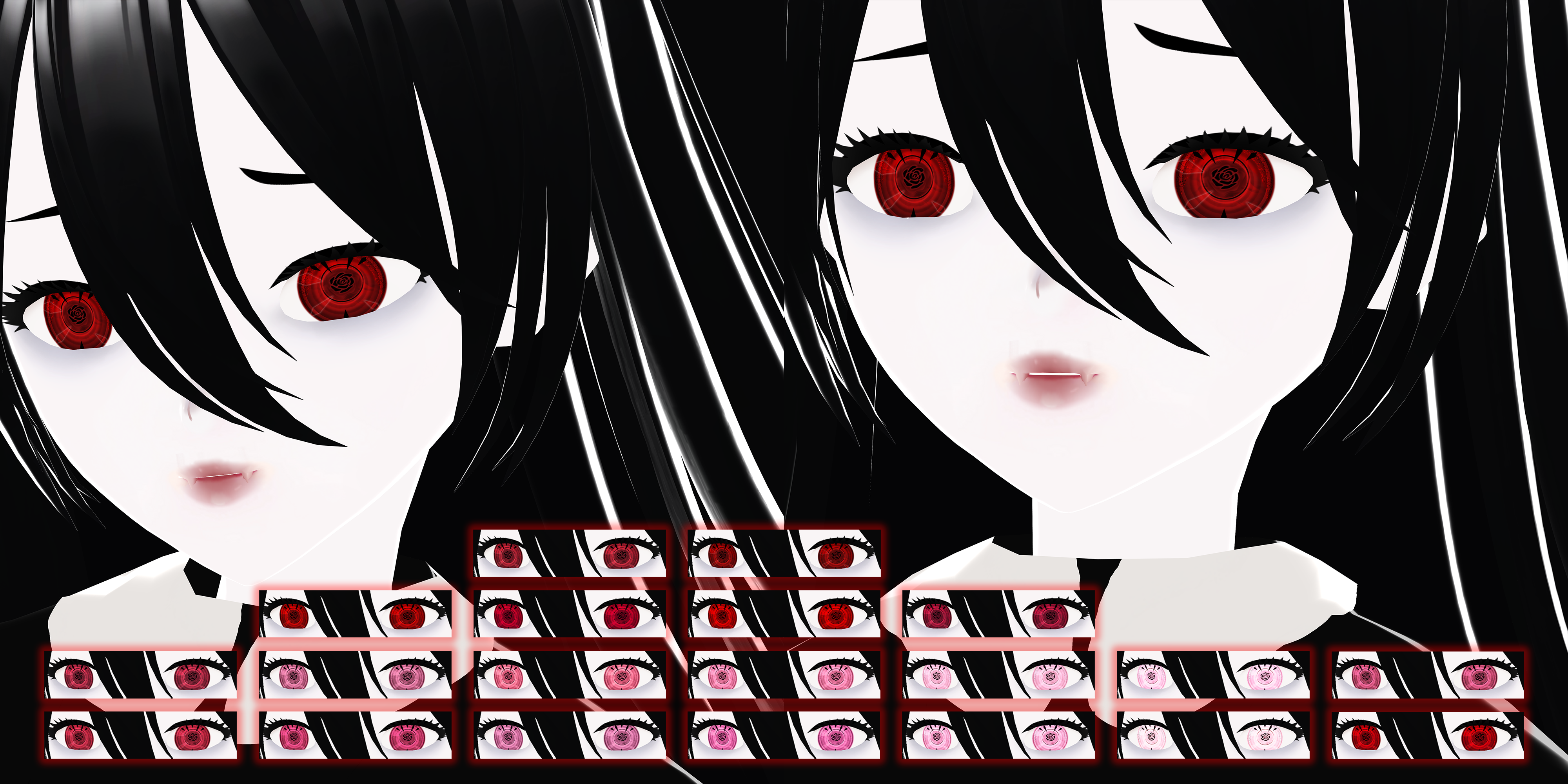 【VRoid】Vampire eyes collection「red」 - Kyuuketsuki janai desu - BOOTH