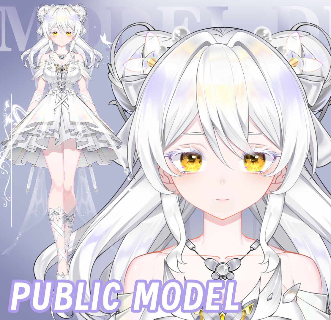 【live2dモデル】pure white girl-Muxue - LordHut - BOOTH