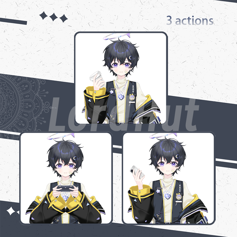 【live2dモデル】Cute Moonlight Boy/live2d model/VTS - LordHut - BOOTH