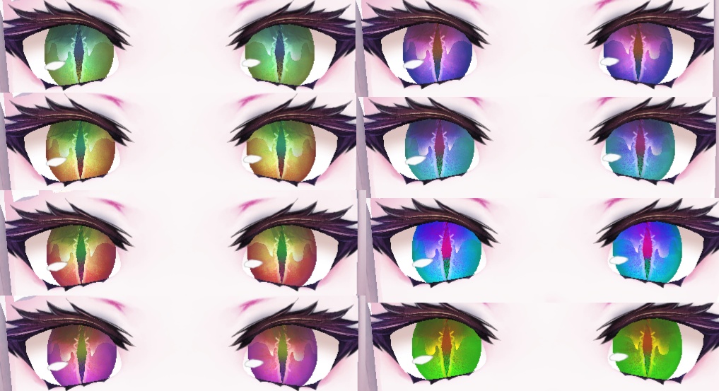 Vroid Eyes Texture Pack eyeline Eyelash Included Yatsu Booth 7B6