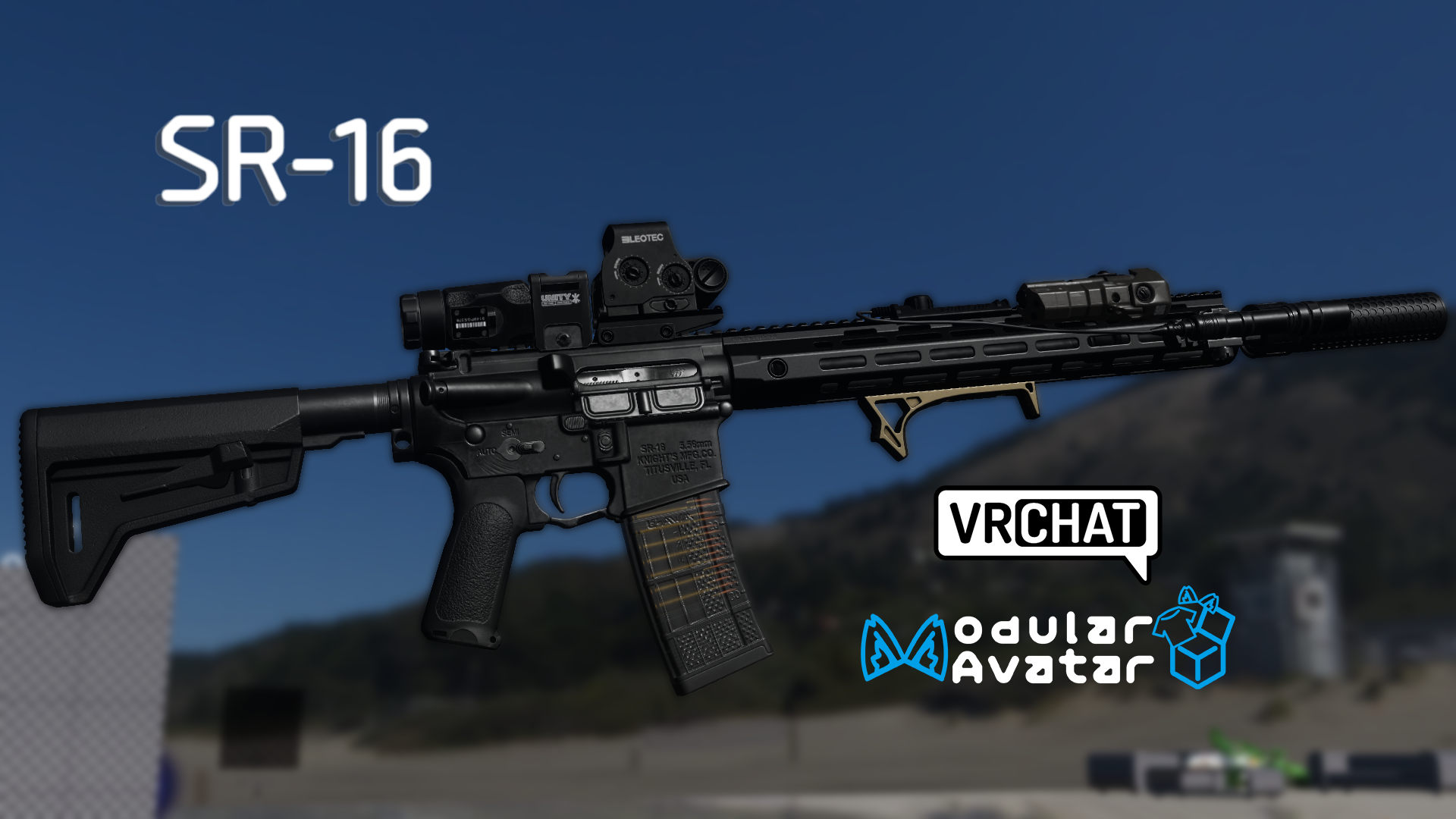 【VRChat】SR-16 | IK System | Realistic Operation | WeaponSystem 2.0 - vrc-rin - BOOTH