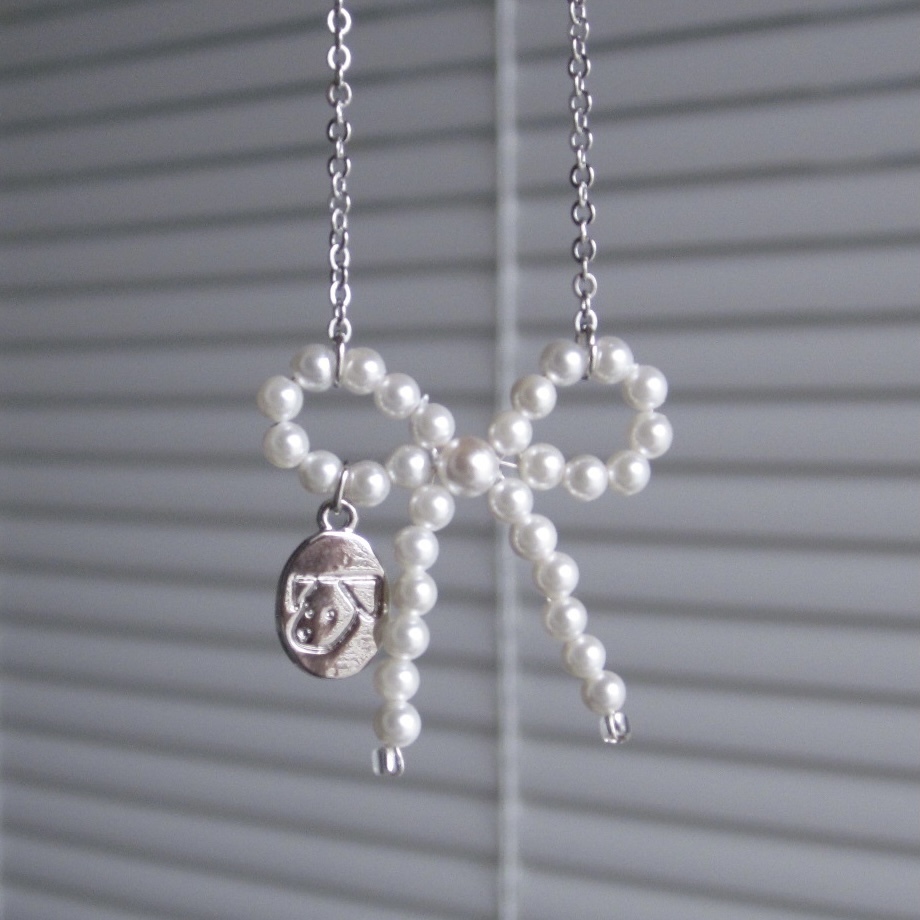 pearl ribbon necklace - in the mood - BOOTH