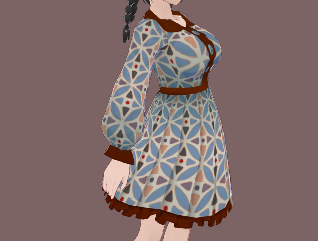 2 Pattern Dresses (2 textures) - Pixeline's Dress Shop - BOOTH
