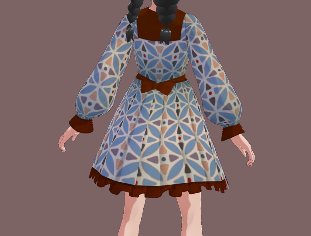 2 Pattern Dresses (2 textures) - Pixeline's Dress Shop - BOOTH