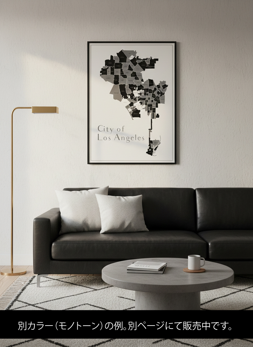 LA City Map｜レトロ看板風地図イラスト - Miwakola - BOOTH