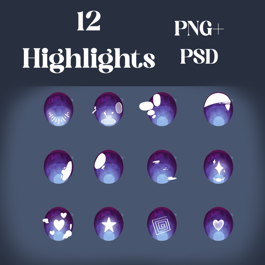 【VRoid】Anime Eyes (Irises)+Highlights - baaphometch - BOOTH