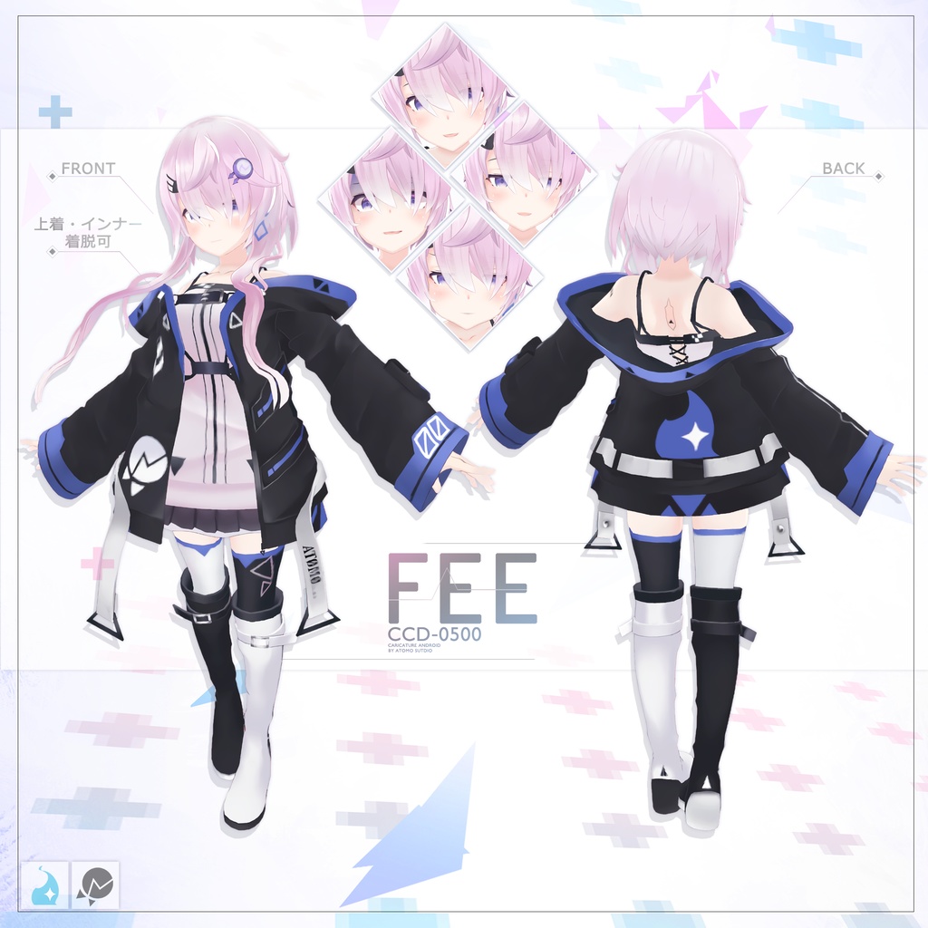 【For VRChat 3D Model】CCD-0500[FEE] -Default&Rollout SET- - U-Stella Inc ...