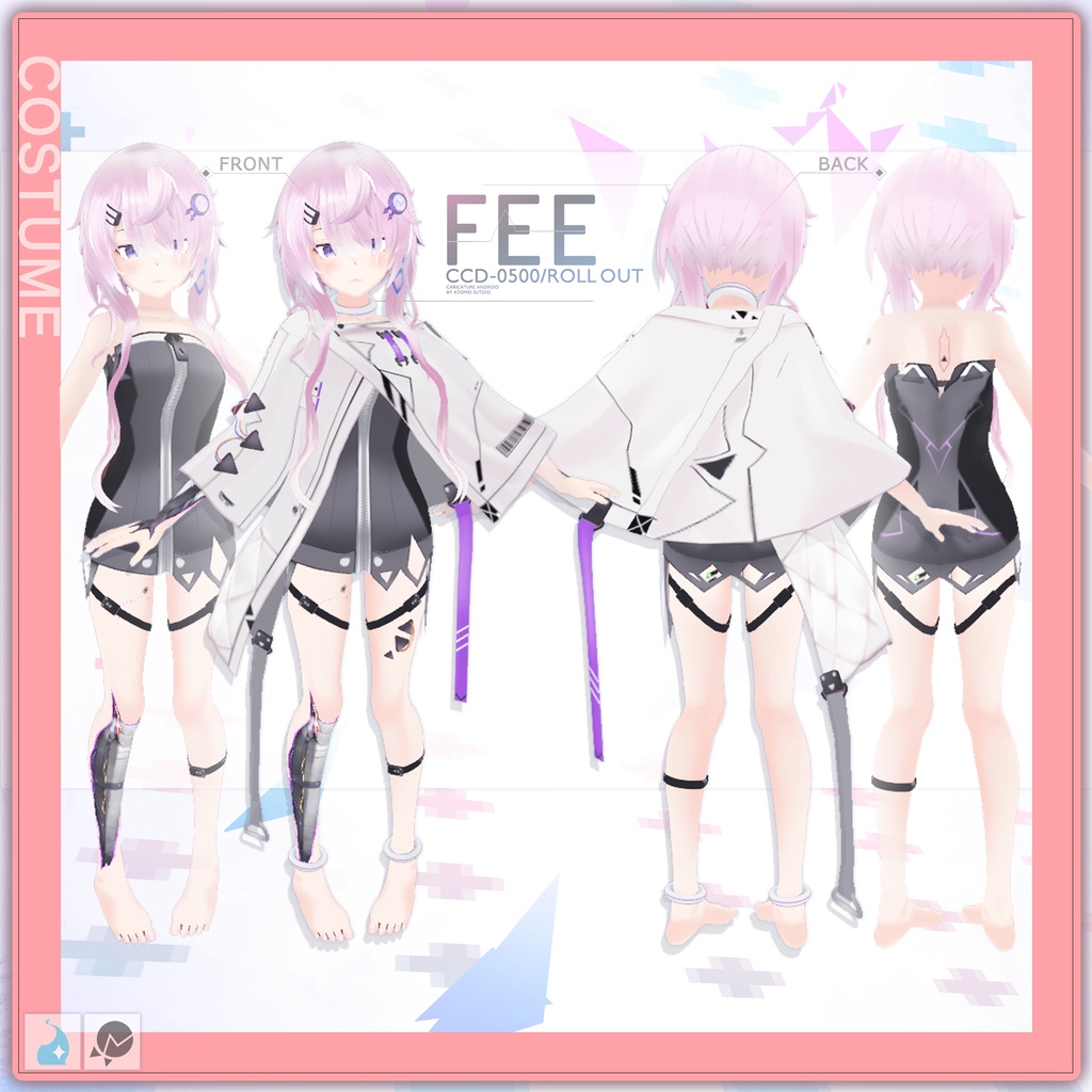 【For VRChat 3D Model】CCD-0500[FEE] -Default&Rollout SET- - U-Stella Inc. - BOOTH