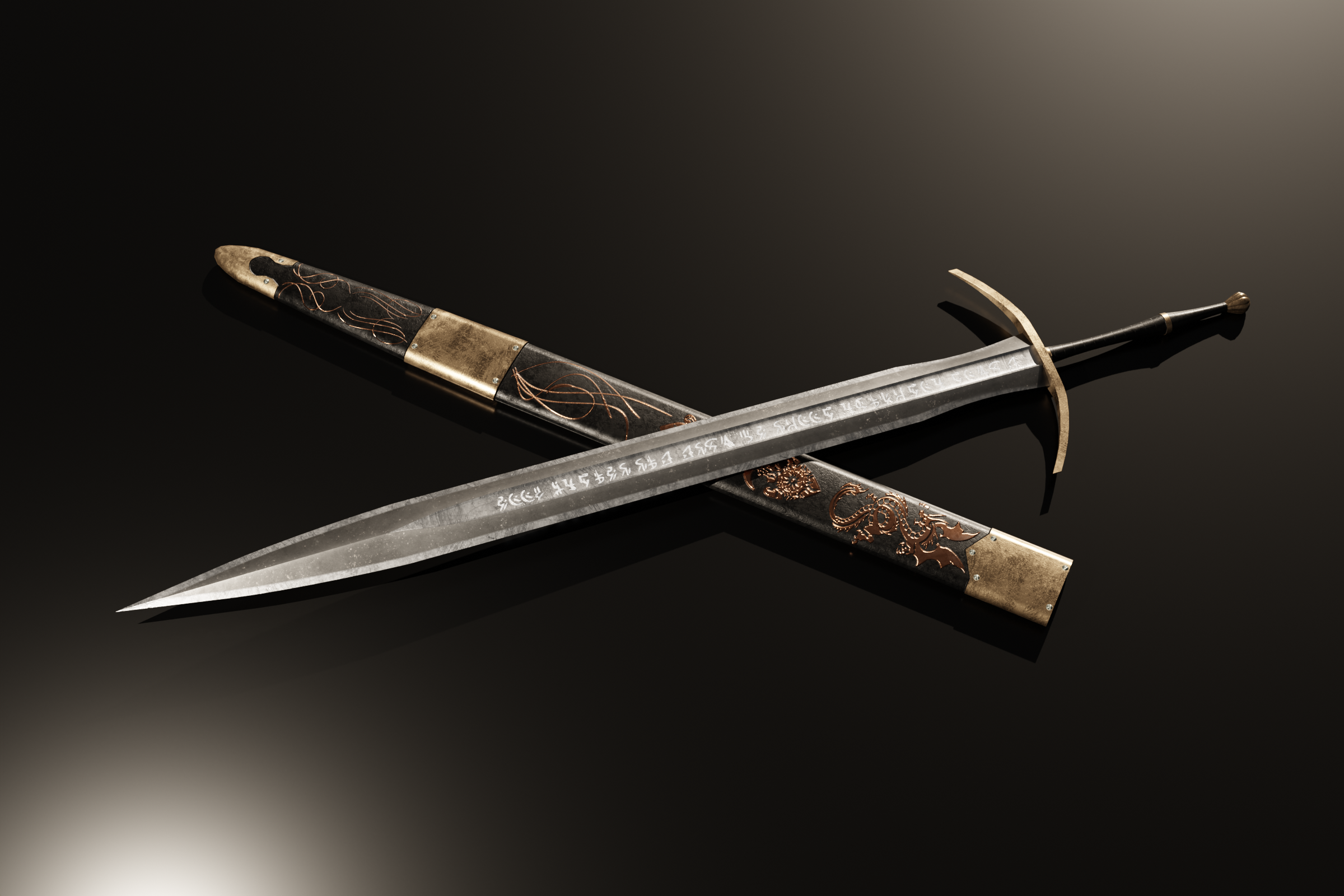 Stylized Enchanted Bastard Sword - Poetica Mechanica - BOOTH