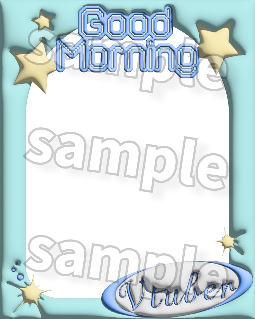 【Vtuber向け素材】＃おはようVtuber_3dフレーム(3d Flame) - iai oto / ヰ愛 ヲト - BOOTH