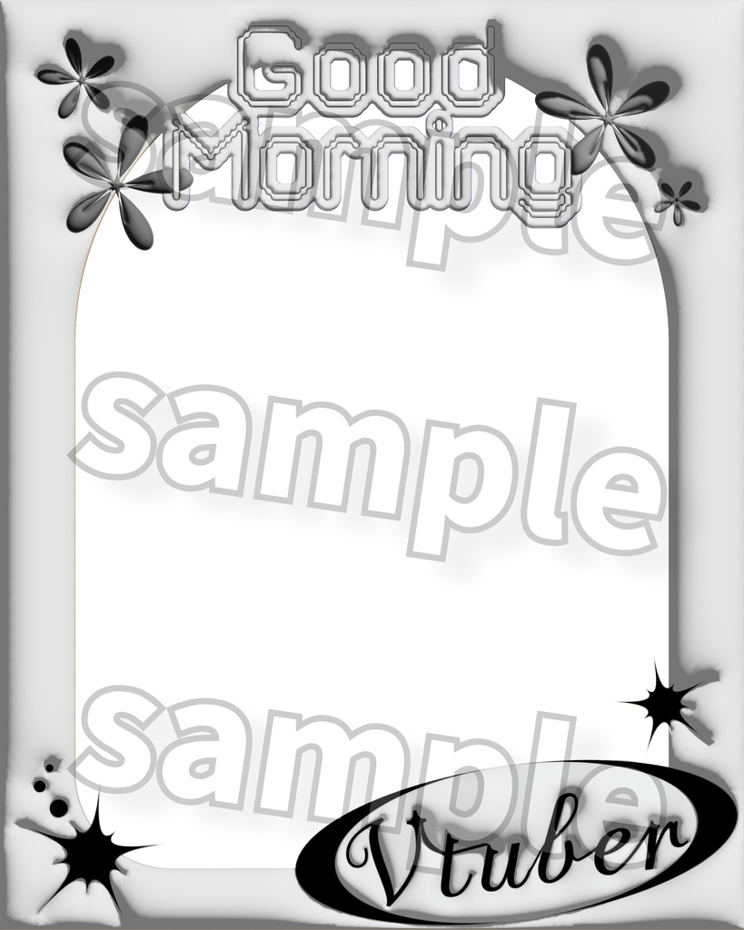 【Vtuber向け素材】＃おはようVtuber_3dフレーム(3d Flame) - iai oto / ヰ愛 ヲト - BOOTH