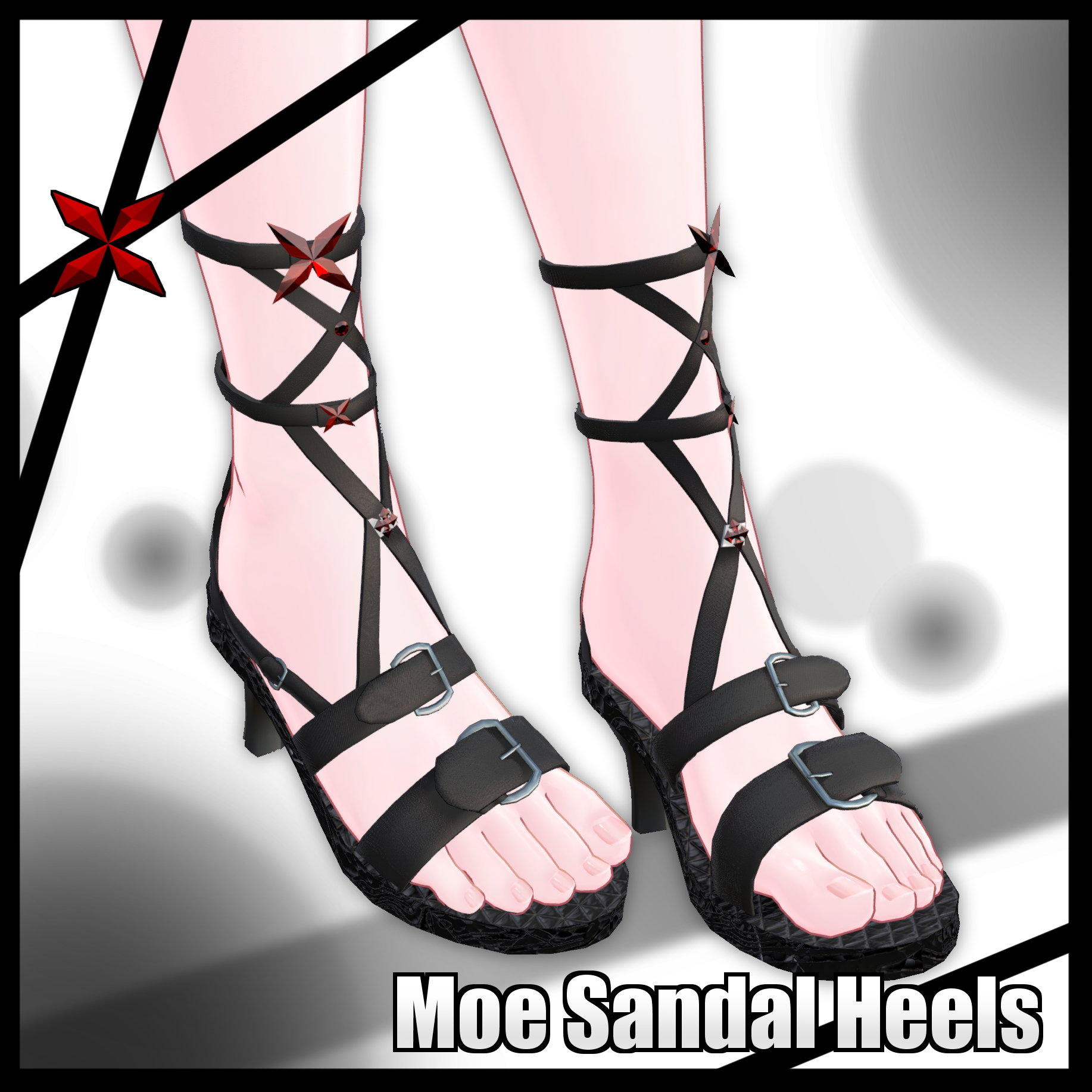 Moe Sandal Heels - Magenta's Models - BOOTH