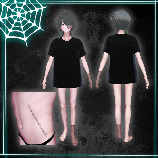 【墨惺】LL.FrankenStitch BS【VRC想定ボディテクスチャ】 - LENLEN - BOOTH