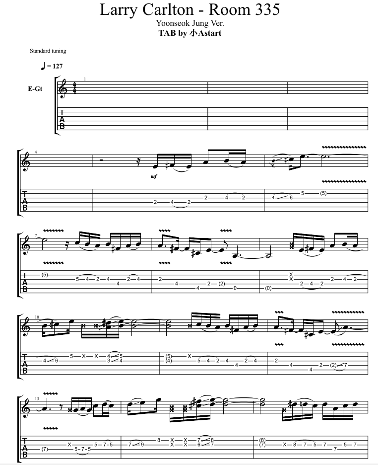 Larry Carlton - Room 335[Yoonseok Jung Ver.] [TAB] - 小Astart - BOOTH