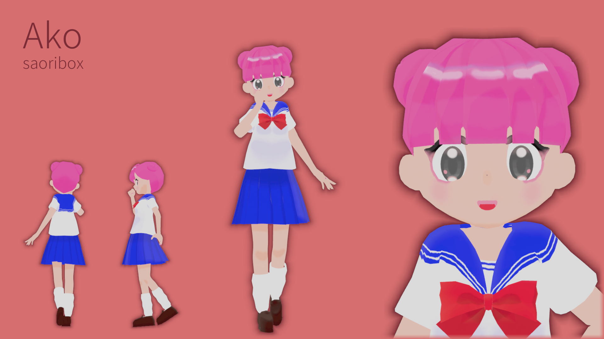 【無料】A子 -Ako- /オリジナル3Dモデル (PC, Quest, FallBack対応) - さおりぼっくす制作倉庫 - BOOTH