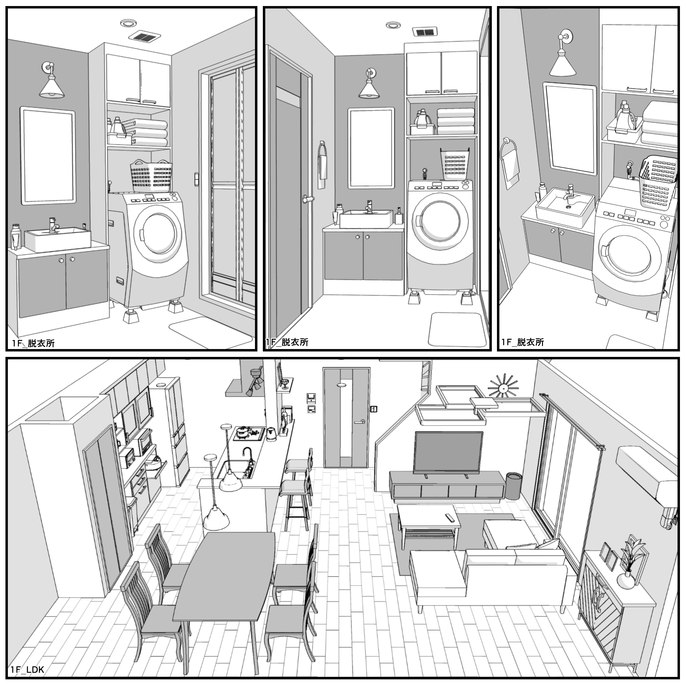 一戸建て 4LDK+S【クリスタ用素材】 - mame1123 - BOOTH