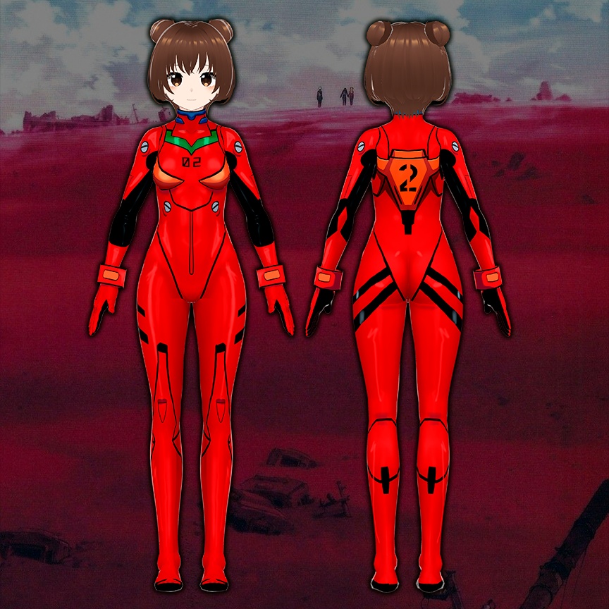 【VRoid】Asuka Plug Suit Costume from Neon Genesis Evangelion - 𝗡𝗢𝗦𝗧𝗔𝗟𝗚𝗜𝗔 ...