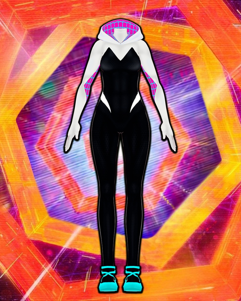 【VRoid】 Spider-Gwen Into The Spider-Verse Costume - 𝗡𝗢𝗦𝗧𝗔𝗟𝗚𝗜𝗔 𝗦𝗧𝗢𝗥𝗘 - BOOTH