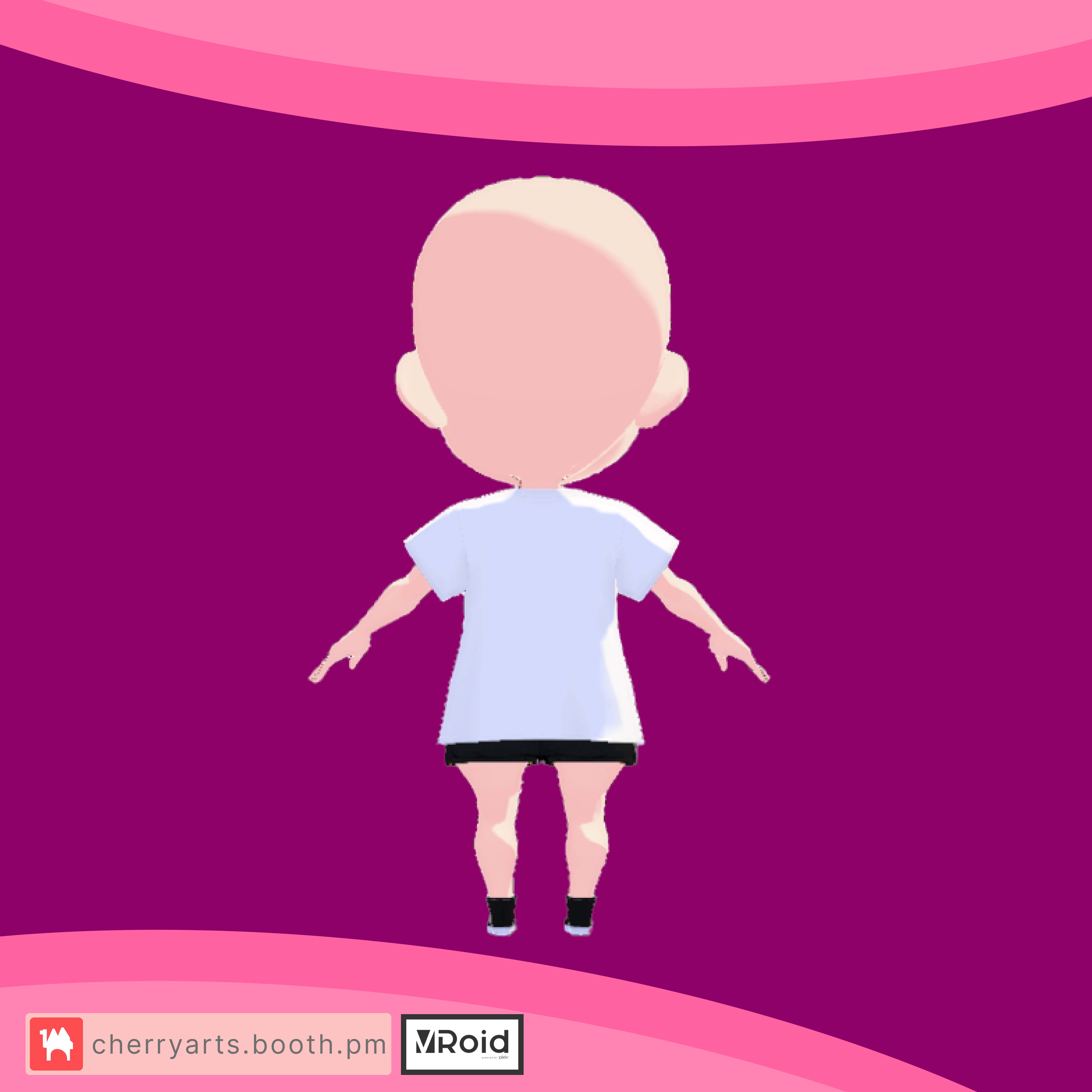 Cute Chibi Model | VROID Custom Body Type - cherryarts - BOOTH