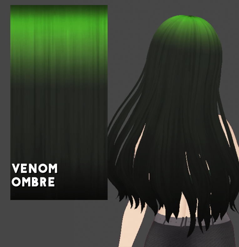 Hair Color w/texture: VENOM - VALORE - BOOTH