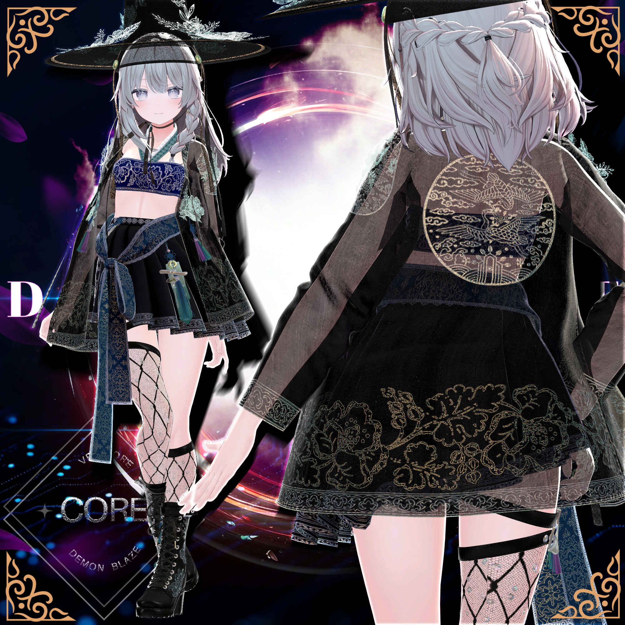 [#CORE] DEMON BLAZE 韓服 한복 Modern Hanbok - #CORE - BOOTH